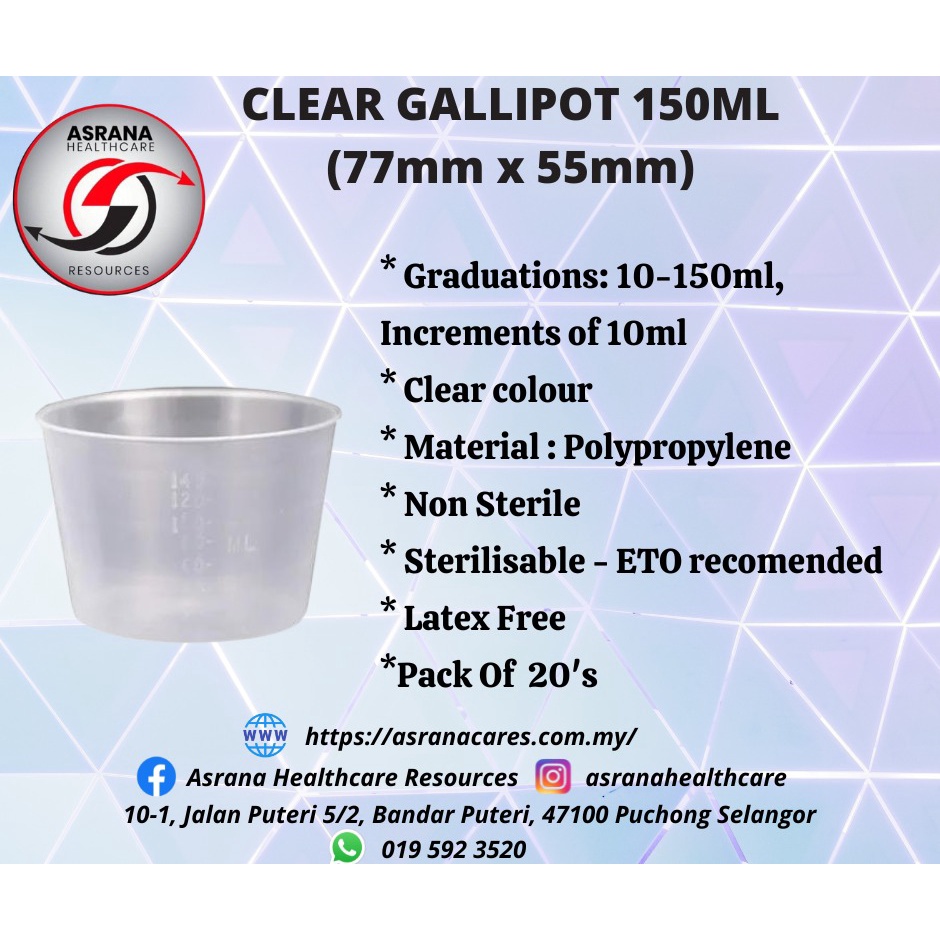 GALLIPOTS 150ML - (20pcs/pack) | Shopee Malaysia