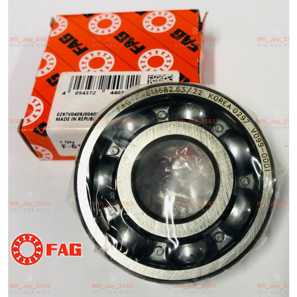 FAG 63/22 BALL BEARING F-613682.63/22 WAVE 125 ,110 CRANK SHAFT BEARING ...