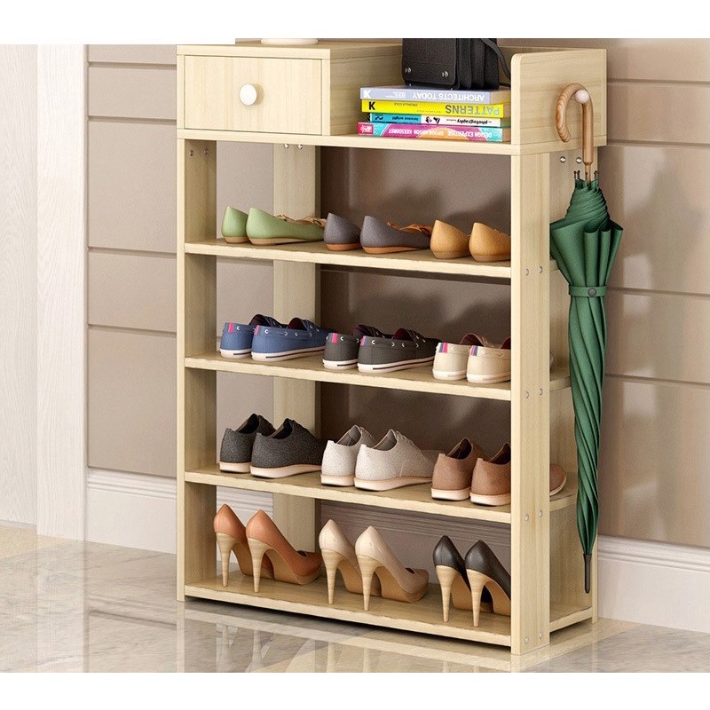 5 Layer Shoe Rack With Drawer Multi-layer Shoe Rack Household Storage ...