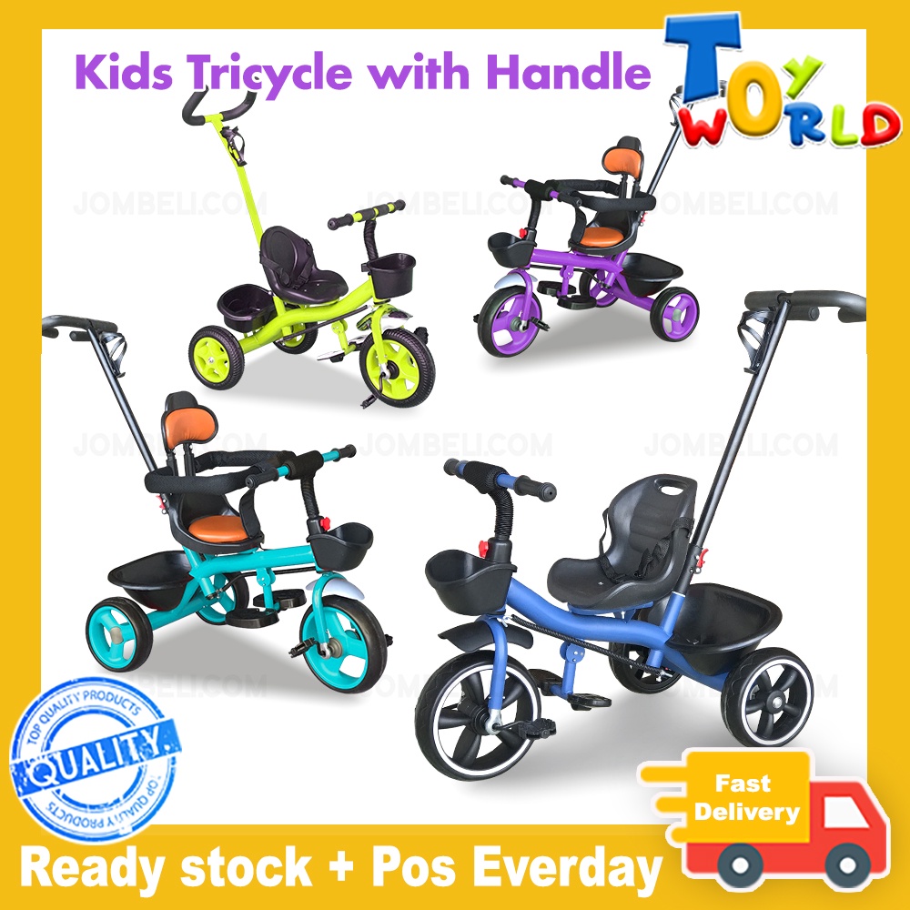 KIDS TRICYCLE WITH HANDLE Bicycle kids Kids 3 Wheels Bike Children ...