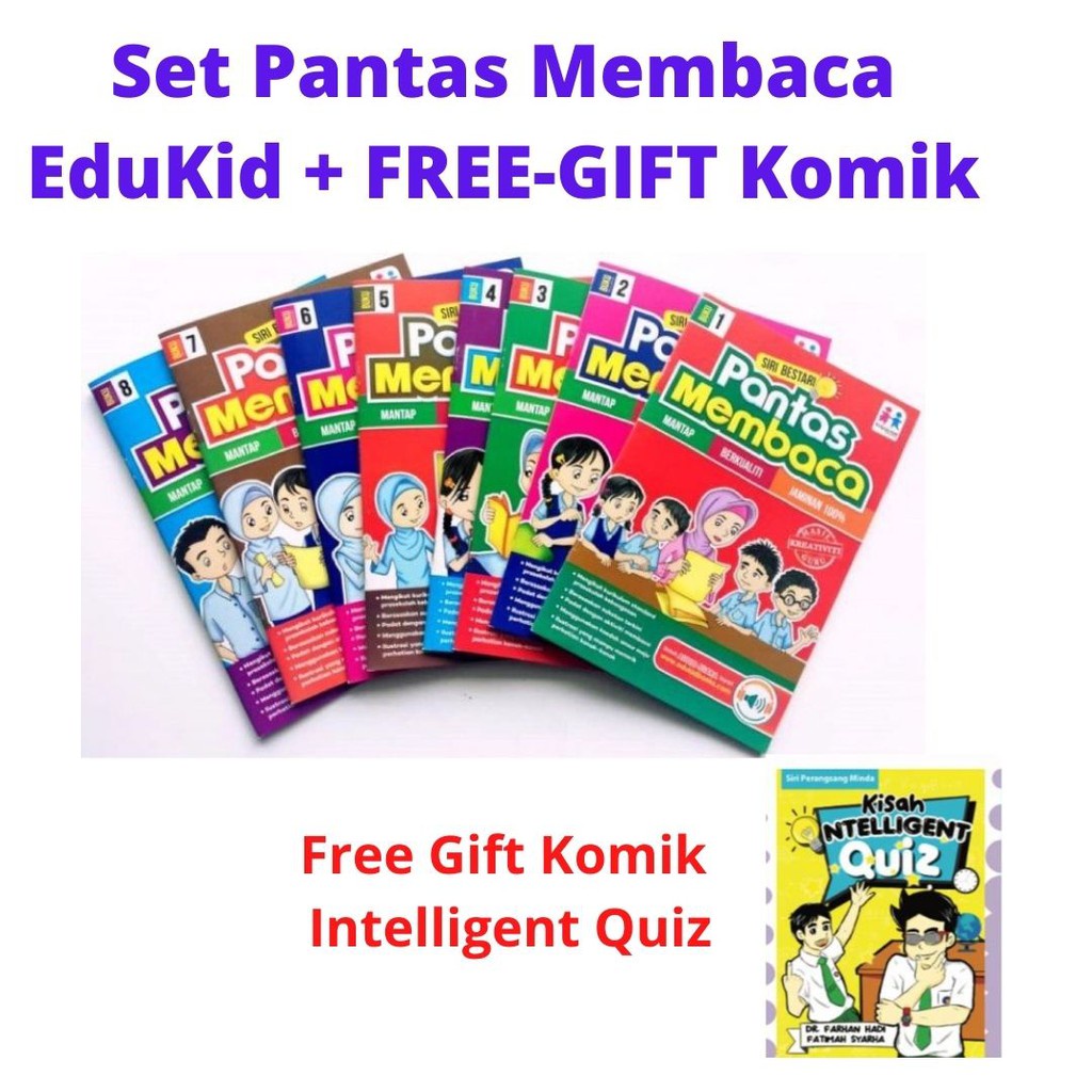 reference books SET PANTAS MEMBACA BUKU 1-8 + FREE-GIFT SIMPLE KOMIK (EDUKID) | Shopee Malaysia
