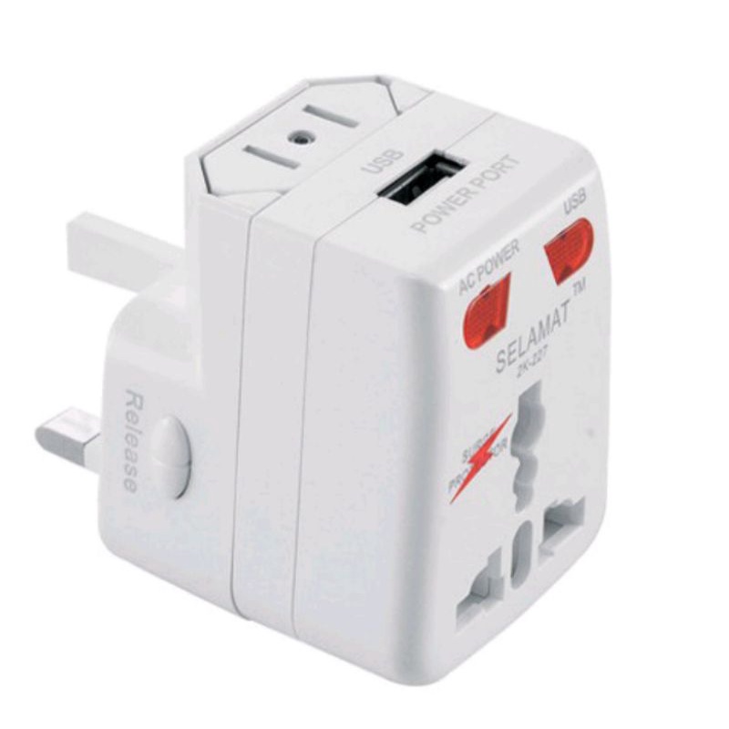 Cosway Selamat Universal Travel Adaptor With USB Port | Shopee Malaysia