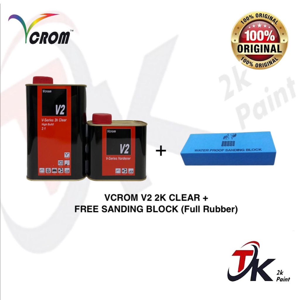 VCROM V2 V-SERIES 2K CLEAR HIGH BUILD 2:1 CLEAR & HARDENER **READY ...