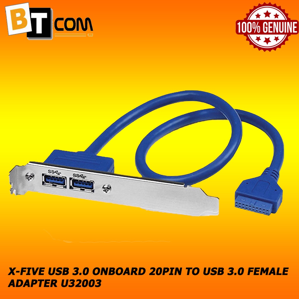 X-Five USB 3.0 Onboard 20Pin to USB 3.0 Female Adapter U32003 | Shopee ...