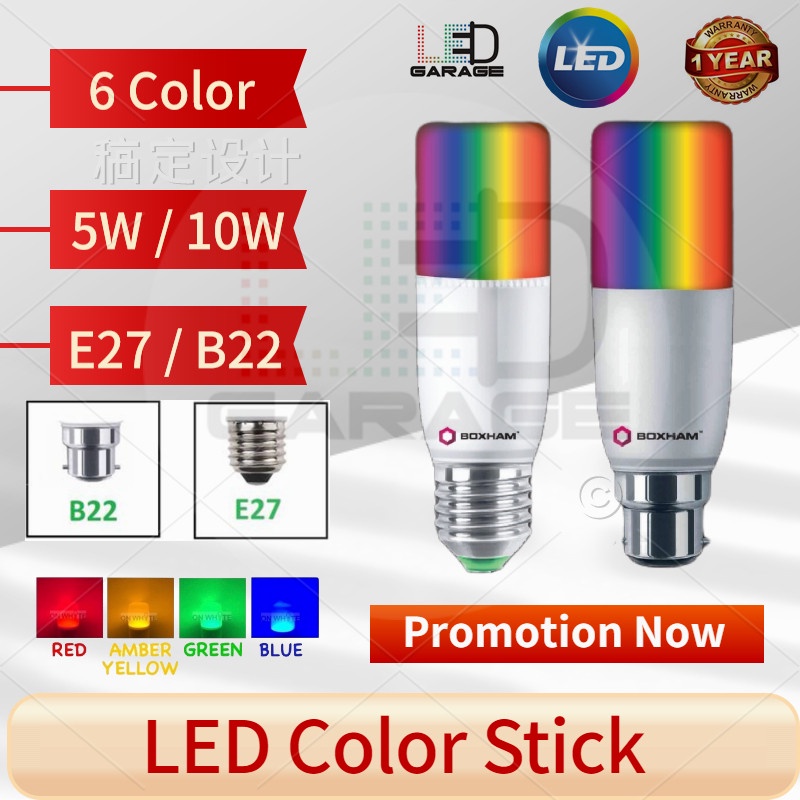 LED Color Stick Bulb / Rocket Bulb E27 B22 5W 10W Energy Saving Mentol ...