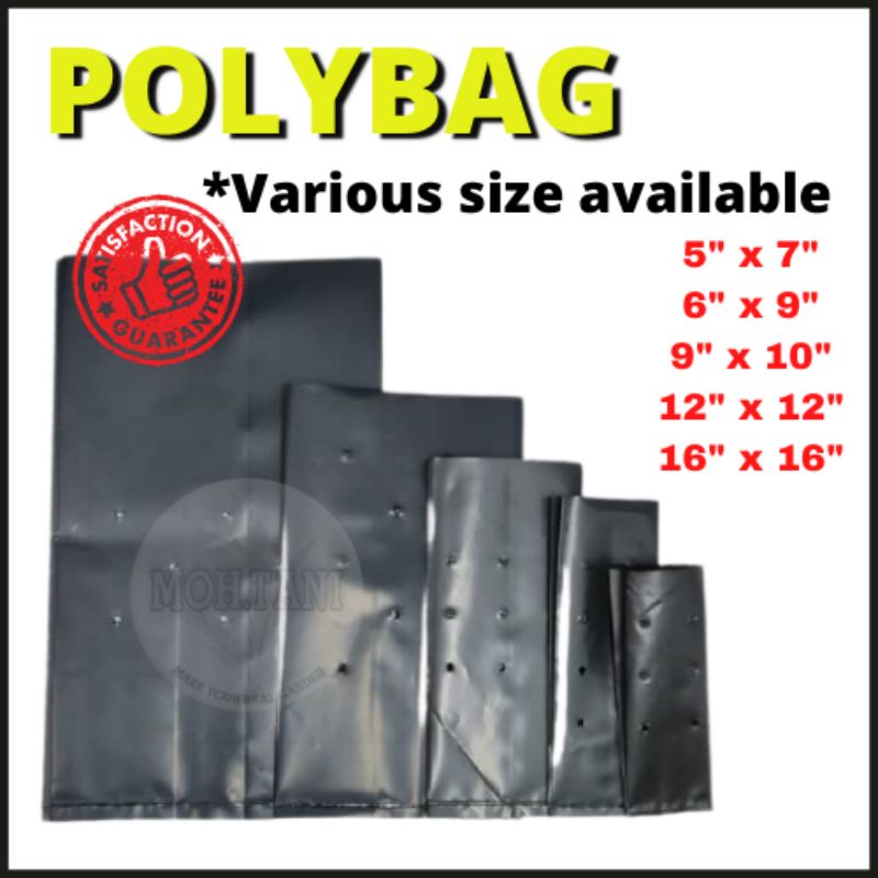 POLYBAG HITAM (BLACK) / POLYBAG PLASTIC / PLANTATION BAG (1pcs ...