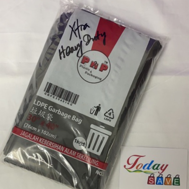Beg plastic sampah Paling TEBAL 30”x 40” ( 76cm x 100cm ) Garbage bag ...