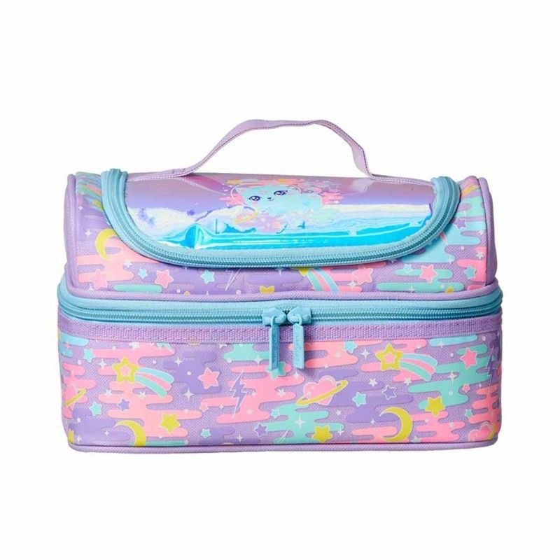 Smiggle Far Away Space Cat Double Decker Lunch Box Purple | Shopee Malaysia