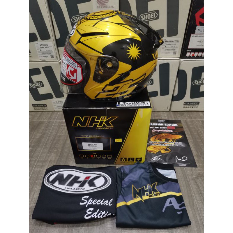 HELMAT NHK R1 V2 AZLAN SHAH (LIMITED EDITION) 💯 %ORIGINAL | Shopee Malaysia