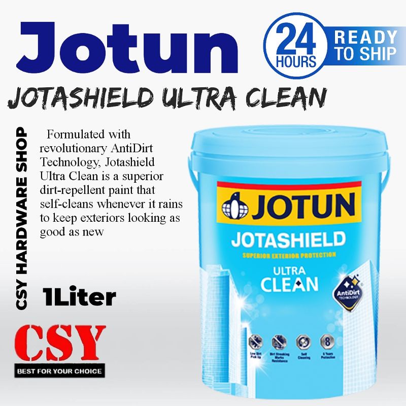 Jotun Jotashield Ultra Clean 1Liter Antidirt Paint / cat tahan | Shopee ...