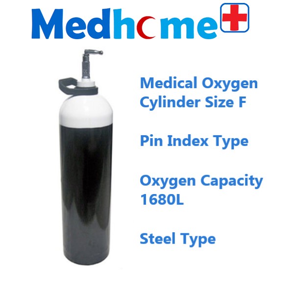 Medical Oxygen Cylinder/ Tank Size F Pin index (Steel) 1680L | Shopee ...