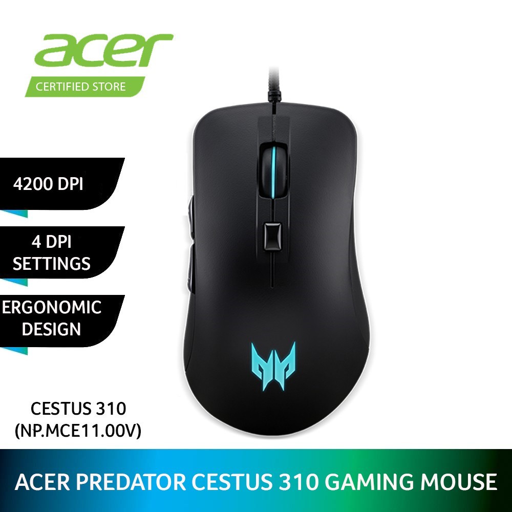 ACER PREDATOR CESTUS 310 GAMING MOUSE BLACK | Shopee Malaysia