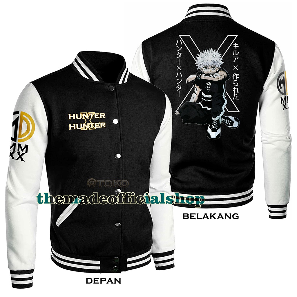 Killua Zoldyck Anime Jacket / Latest Anime Motif Varsity Baseball ...