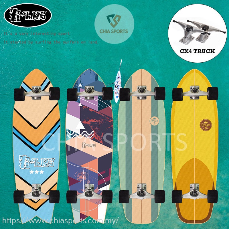 BLKS Fish Surf Skateboard 32inch CX4 Surfskate Pumping Cruiser Super board skate board papan ...
