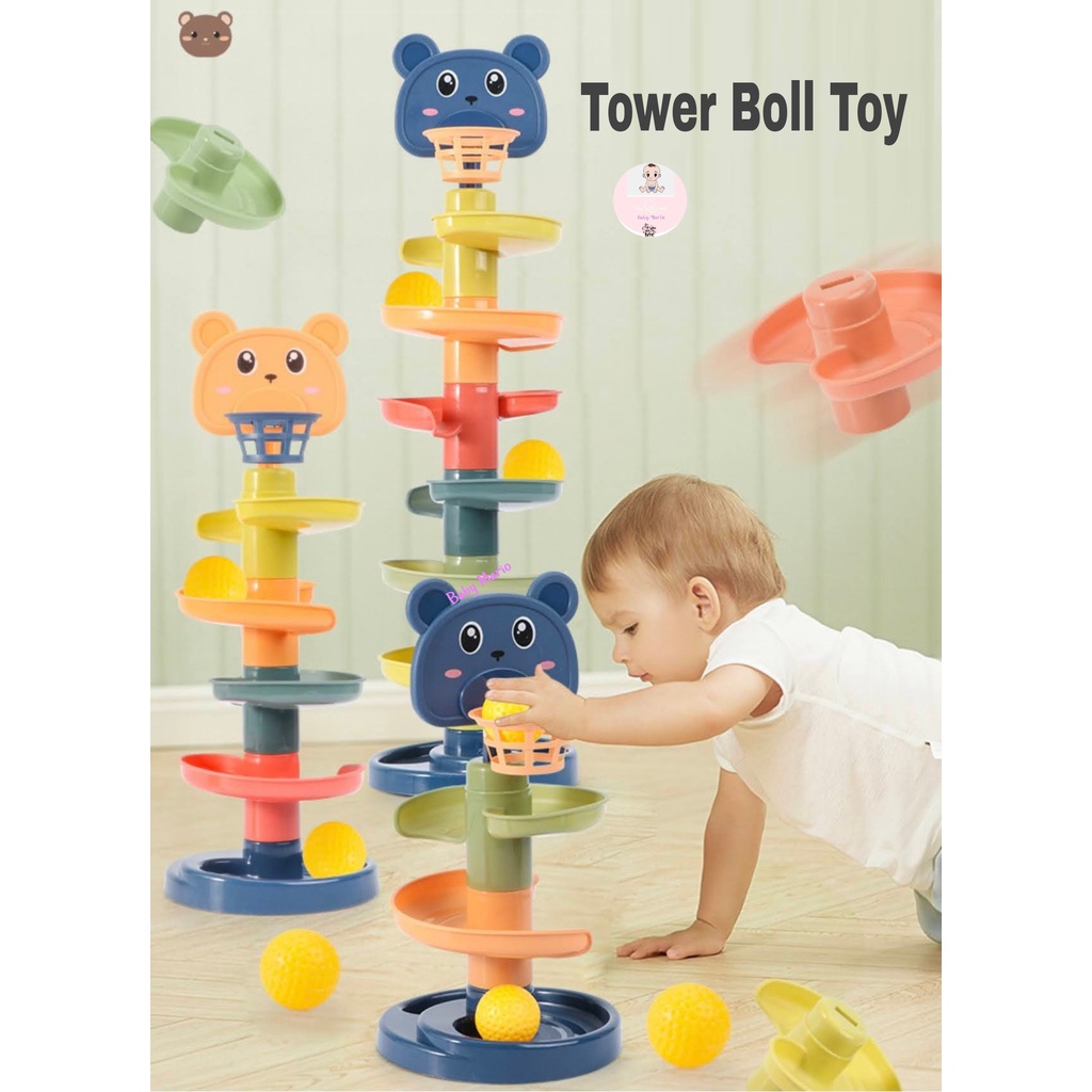 Fun Rolling Tower Slide Ball Stack Tower Gliding | Shopee Malaysia