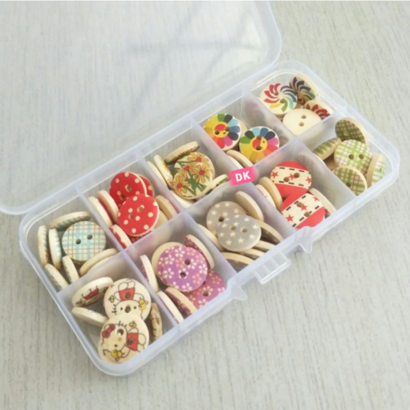 🎨 Wooden Buttons Handmade/ Butang Kayu #Mix Pattern 🎨 | Shopee Malaysia