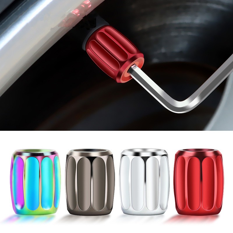 Car Racing Anti-theft Tyres Wheel Valve Cap Aluminum Sport Rim Air Cap ...
