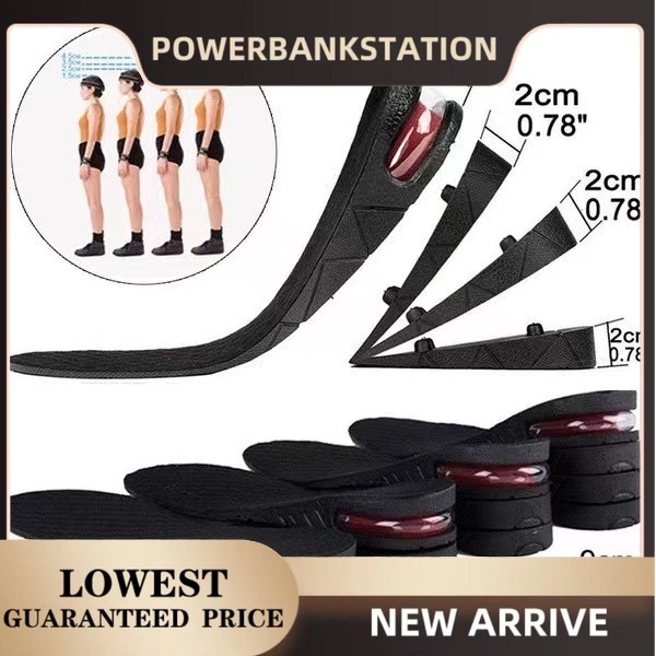 PSB_ 【1 Pair】Unisex Increase Insole 1-4 Layer 9cm Height Heel Lift Shoe Air Cushion Pad Taller ...