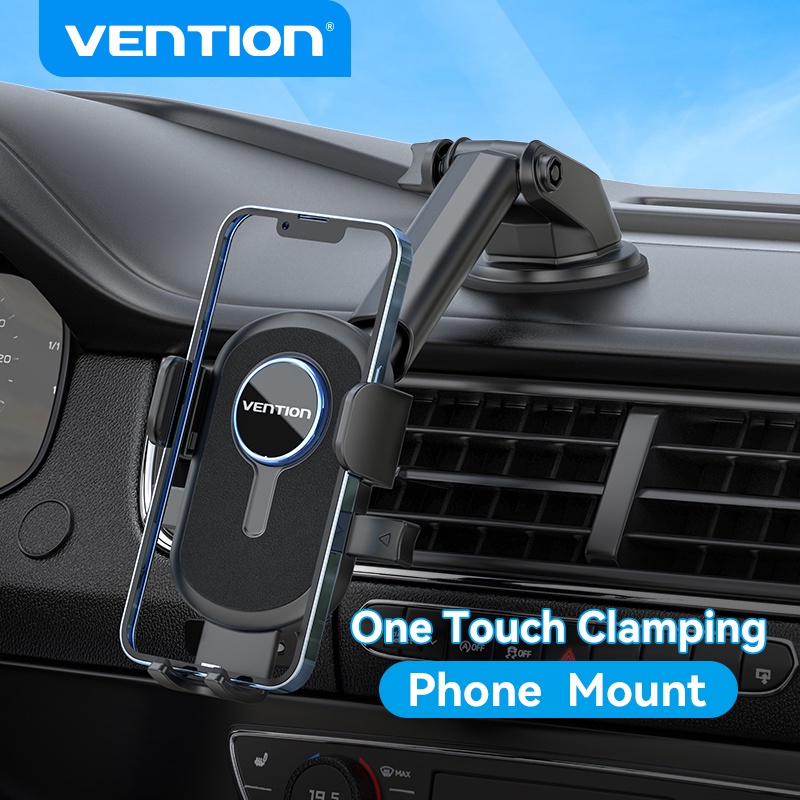 Vention Smart One Button Clamp Car Phone Holder Adjustable Fix | Shopee ...