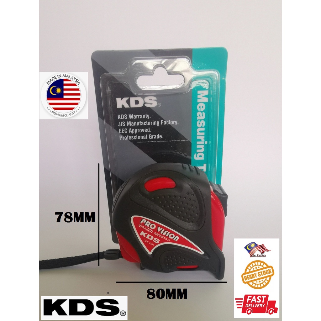 **Ready Stock** KDS GZS2580 8M 25MM 26FT MEASURING TAPE MEASURER MEASUREMENT Ruler / Pengukur ...
