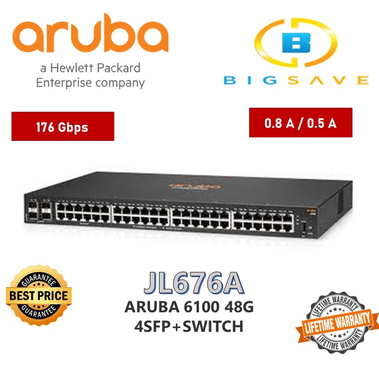 ARUBA JL676A 6100 48G 4SFP+SWITCH | Shopee Malaysia