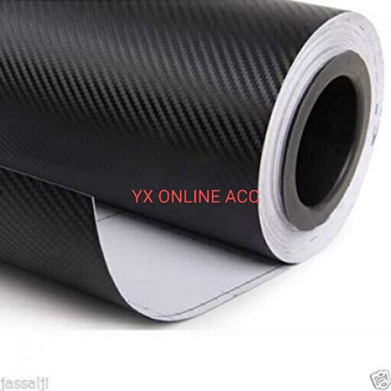 3D Carbon high Glossy shiny carbon riber warp flim car sticker | Shopee ...
