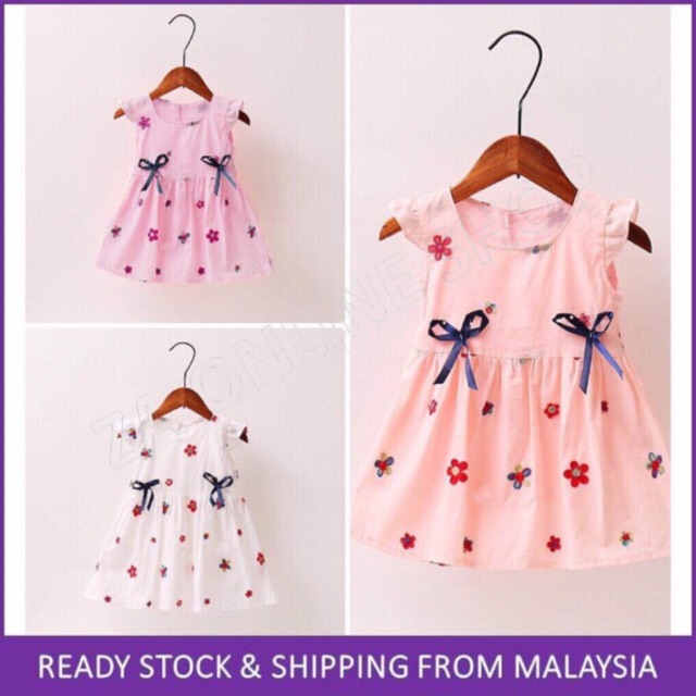 🔥Flash sale🔥Sweet Baby Kids Girl Floral Pattern Cotton Dress | Shopee ...