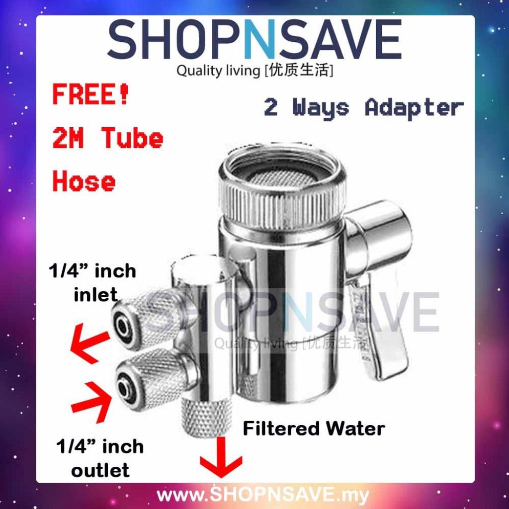 SHOPNSAVE 2 ways faucet adapter,water filter, water dispenser kitchen ...