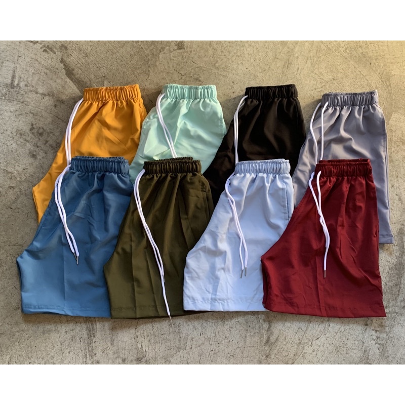 Gym / Running shorts / Taslan Plain for Men | Shopee Malaysia