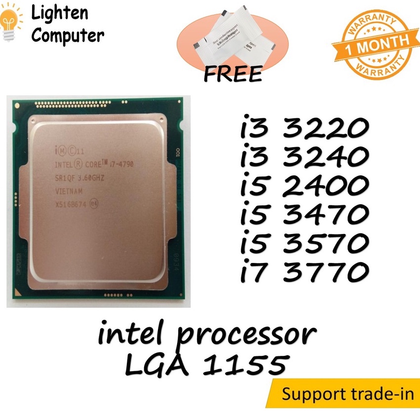 【USED】 Intel Processor ( CPU ) | i3-3220 | i3 3240 | i5 2500 3450 3470 ...