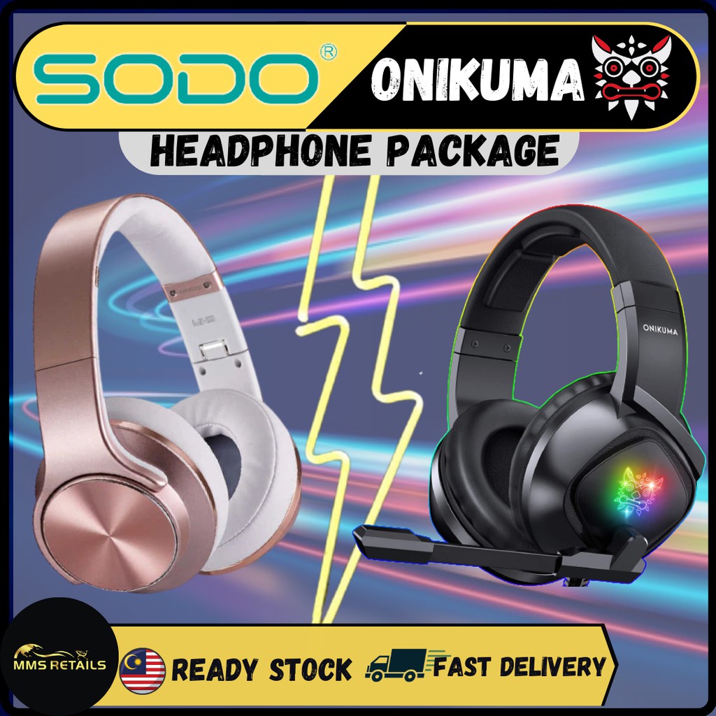 SODO MH5 2 In 1 Twist-Out Speaker Headphone Onikuma K19 Headset ...