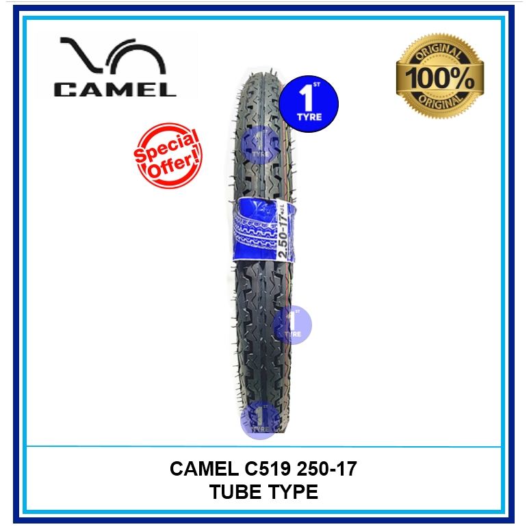 TAYAR CAMEL MOTORCYCLE TUBE Type TYRE C519 2.50-17,250-17 (YEAR 2024 ...
