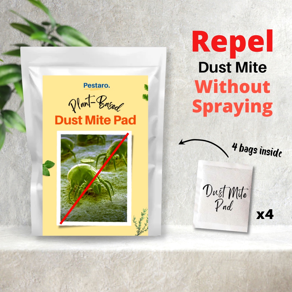 Pestaro Dust Mite Pad / Bed Bug Repellent 4pcs Per Bag (Natural Herb ...