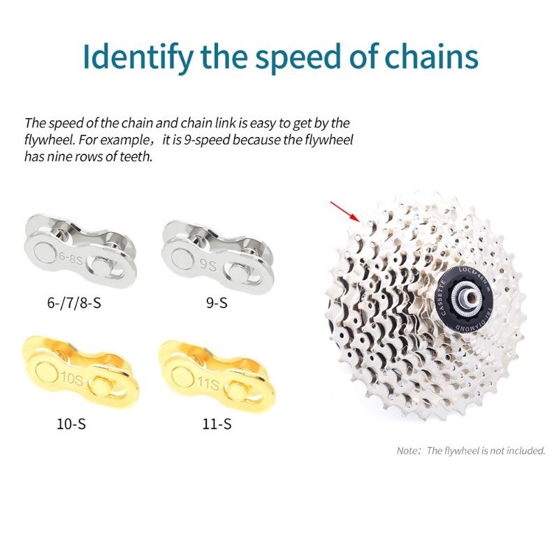 Bicycle 6/7/8/9/10/11/12 Speed Bicycle Missing link Re/Non Usable Magic ...