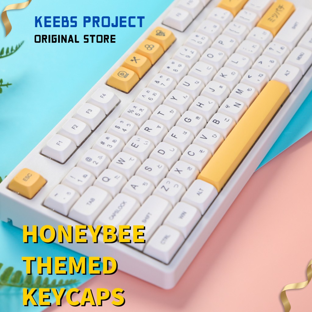 Honey Bee Keycap XDA Height PBT- A Set Of 137-key Keycaps | Shopee Malaysia