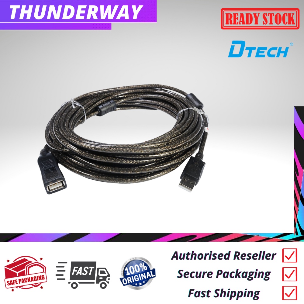 DTECH USB Extension 15 Meter cable (F-3122) | Shopee Malaysia