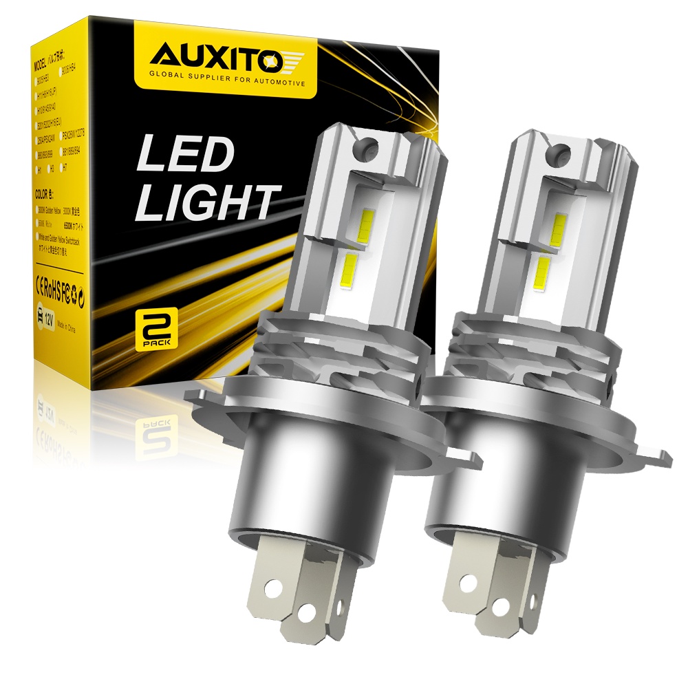 AUXITO M4 12000Lm H4 Led Headlight Bulb For Car Motorcycle Fanless H4 ...