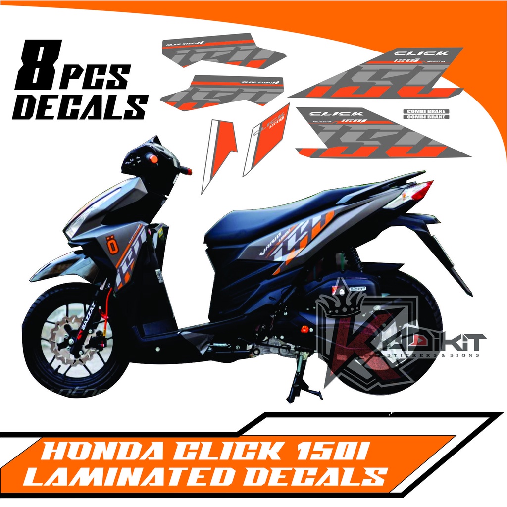 Honda Click 150 Version 1 laminated water proof decals | Shopee Malaysia
