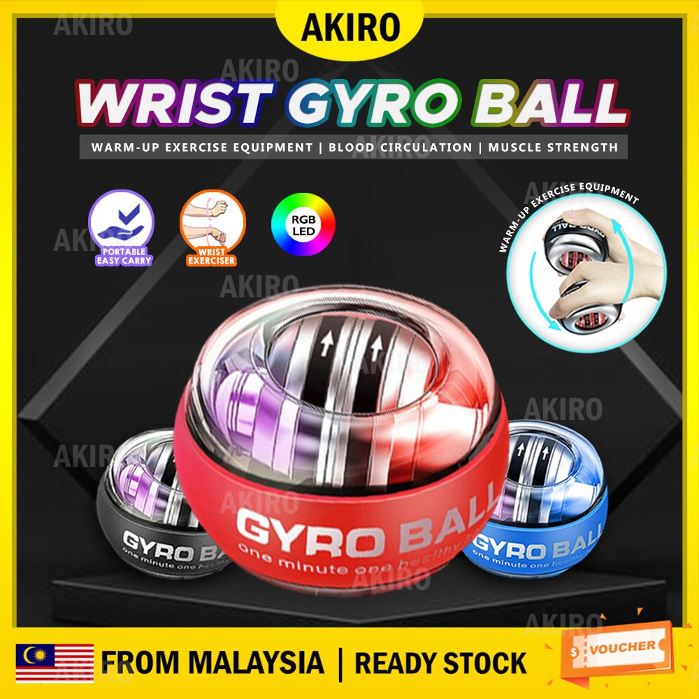 AKIRO Gyro Ball LED Wrist Ball Gym Training Ball Exercise Tool Sport ...