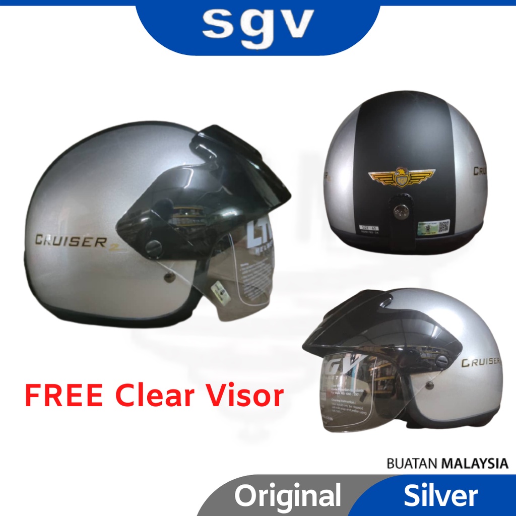 SGV Cruiser 2 Visorex 100% Original Helmet Free Clear Visor Motor ...