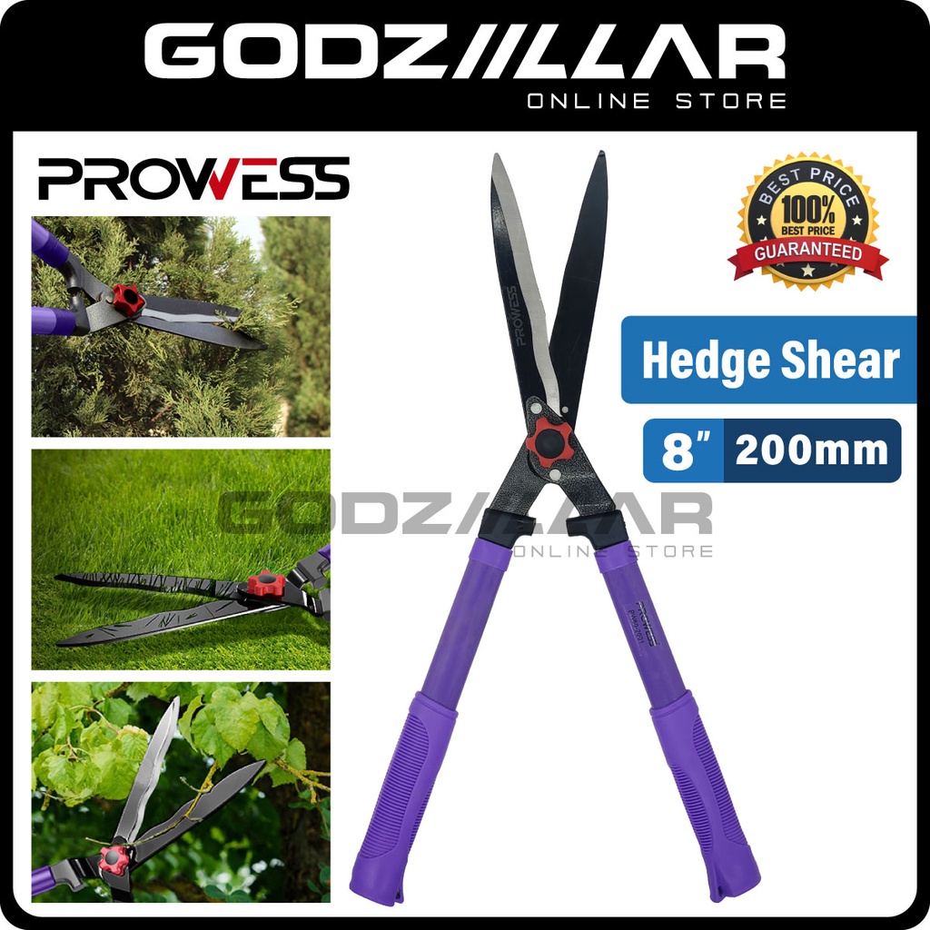 Prowess 8"(200mm) Heavy Duty Hedge Shear | Grass Cutter | Garden ...