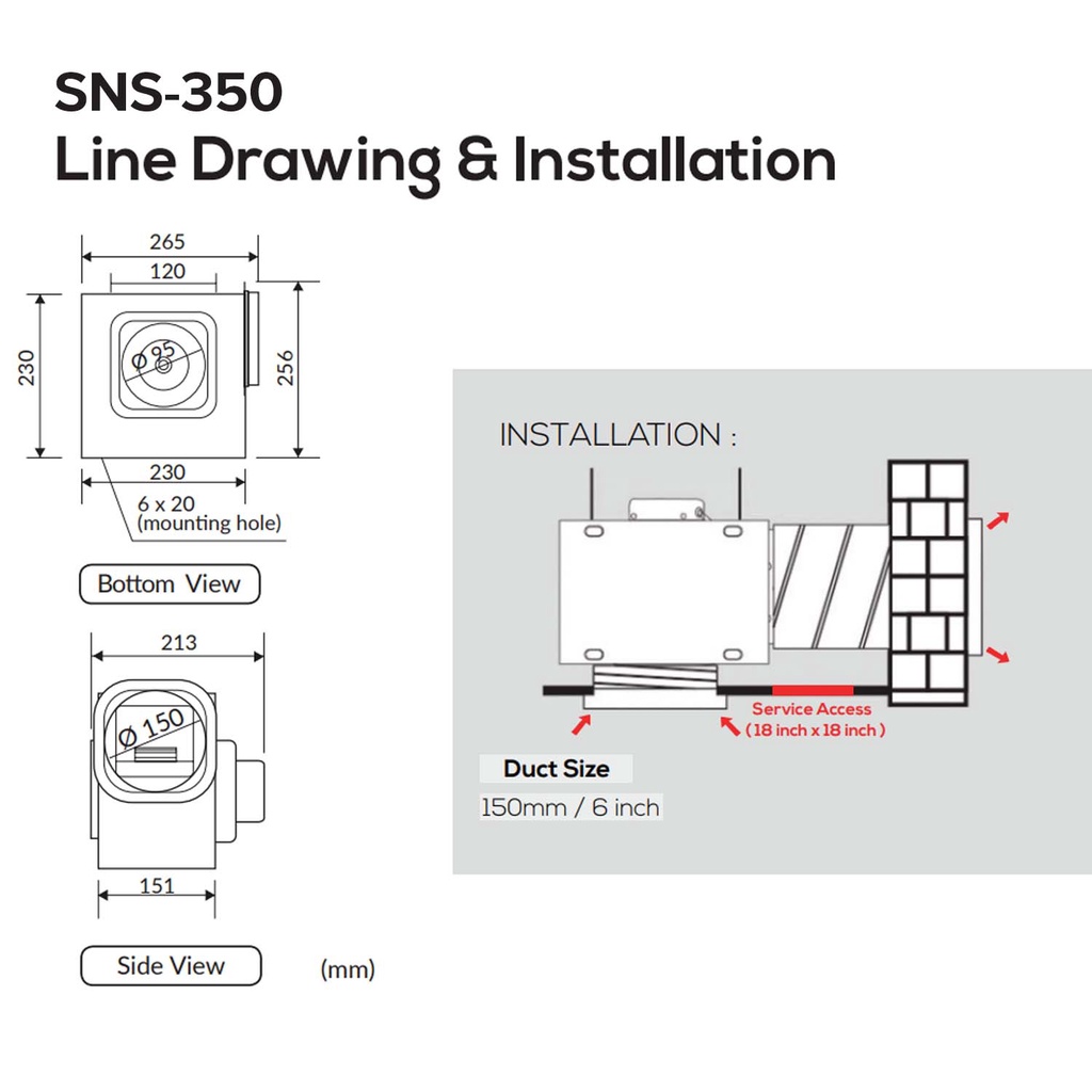 AireGard Ceiling Mount Ventilation Exhaust Fan In-Line Series SNS-350 | Shopee Malaysia