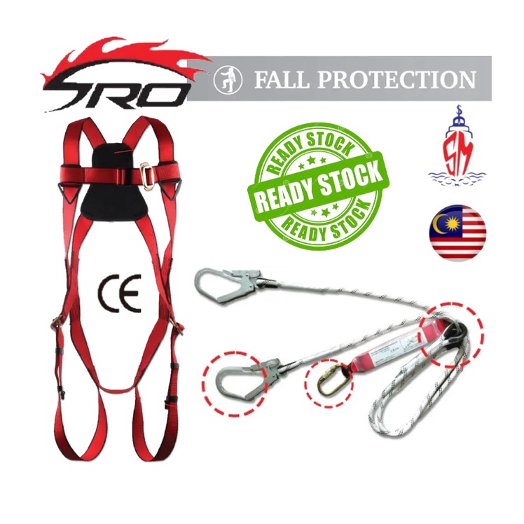 SRO Fall Protection Full Body Hardness c/w Absorber 2meter Double ...