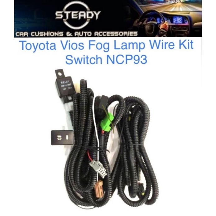 Wayar Toyota Vios 2007 Fog lamp Wire Kit Sport Light Wiring NCP93 plug ...