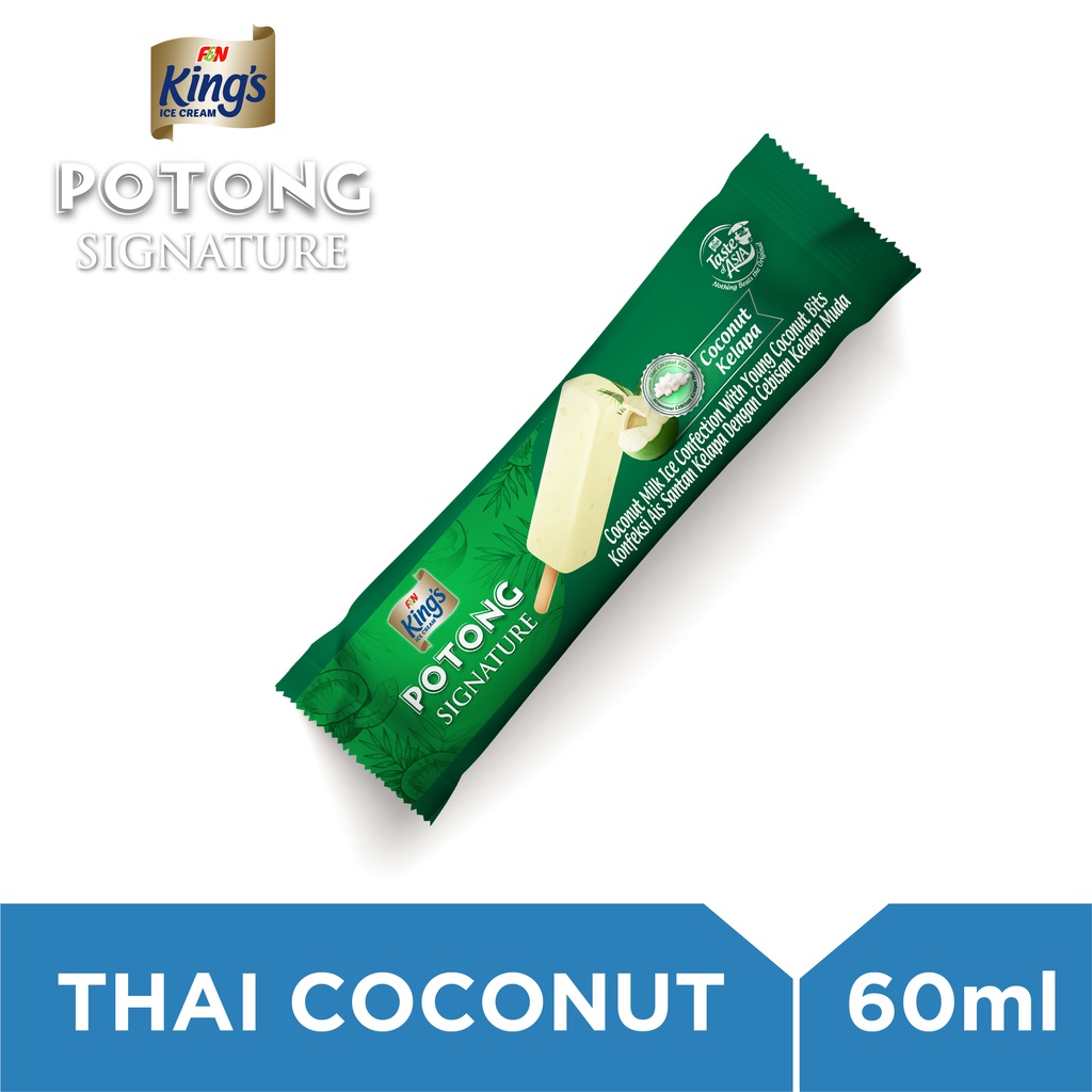 King's Potong Signature Thai Coconut Ice Cream (24 sticks, 60ml Each ...