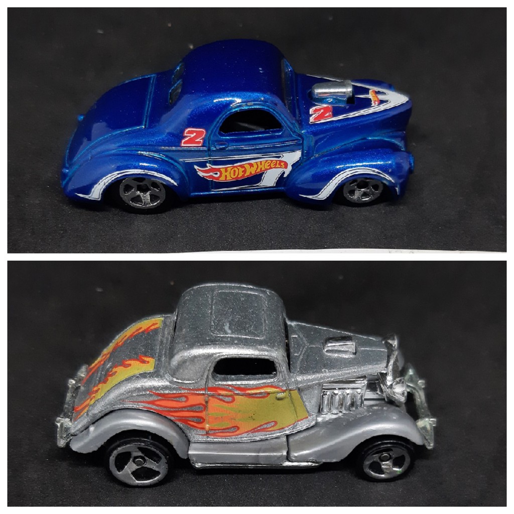 Hot Wheels CUSTOM 41 WILLYS COUPE 3-WINDOW 34 Preloved Loose Mattel Diecast Car Model Collector ...