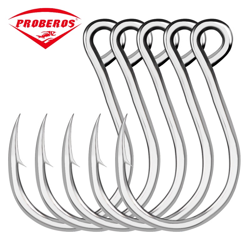 20pcs for seawater Fishing Lure Spare Hook Single Fish Lure Hooks Inline Hook Big Eye Size1/0 11 ...