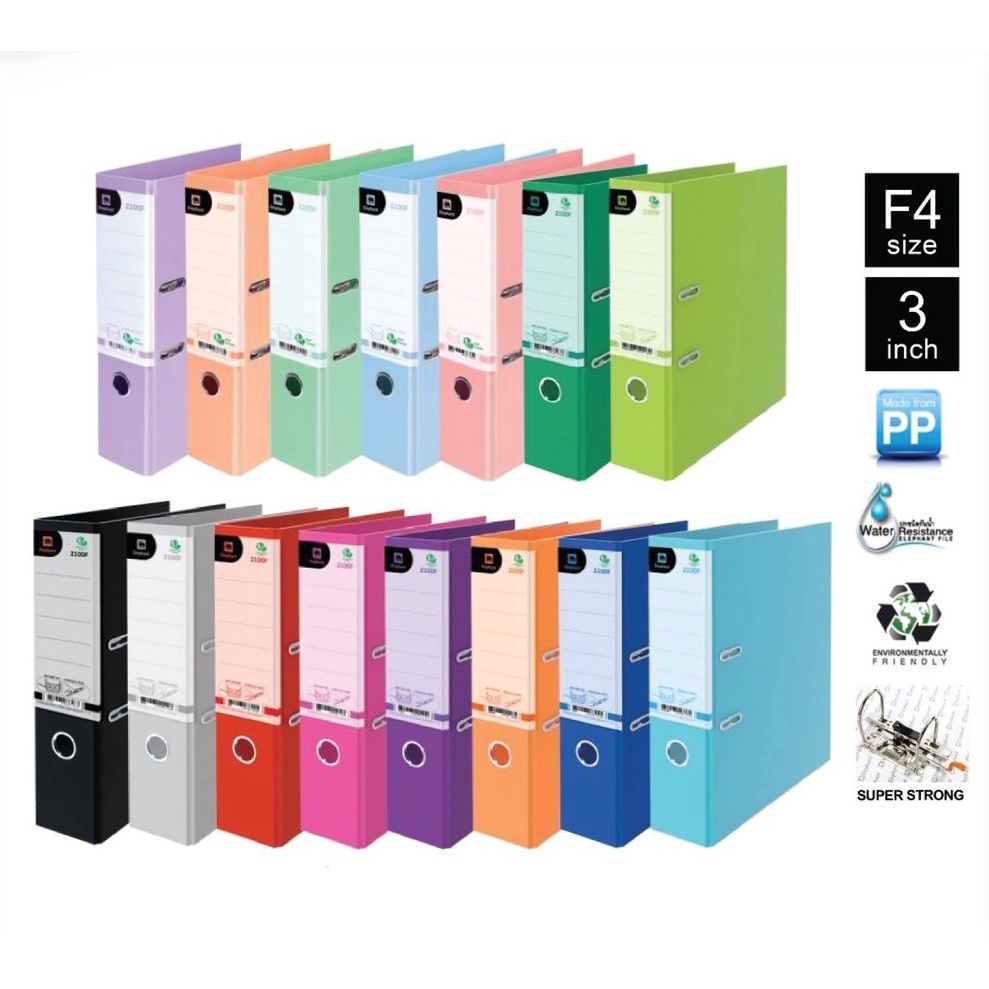 Elephant Dura PP Lever Arch File 3inch 2100F (500 Sheets Capacity ...