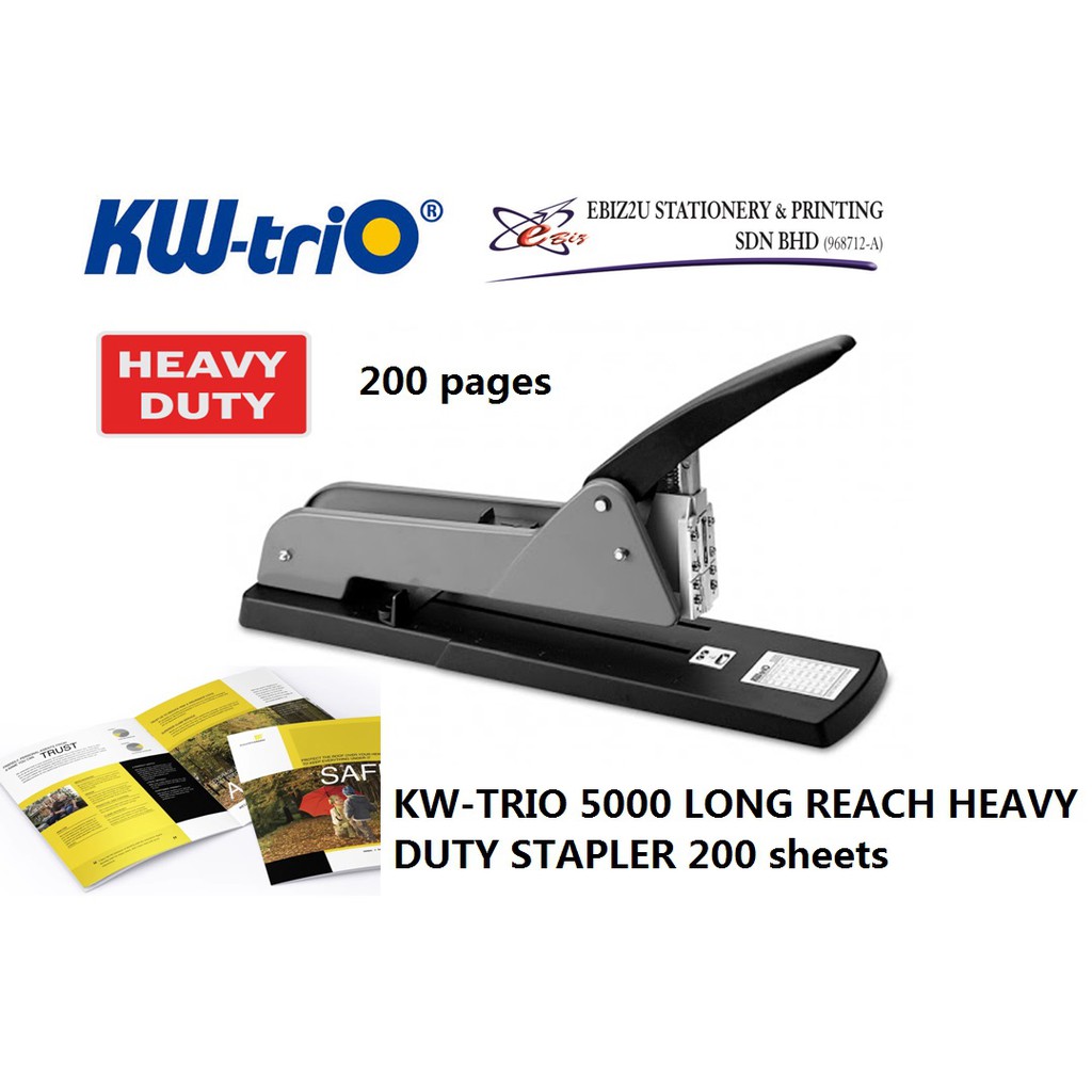 KW-TRIO 5000 LONG REACH HEAVY DUTY STAPLER 200 pcs (Alat pengokot ...