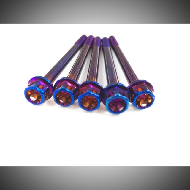 Titanium skru titanium screw enjin screw engine screw rainbow colour ...
